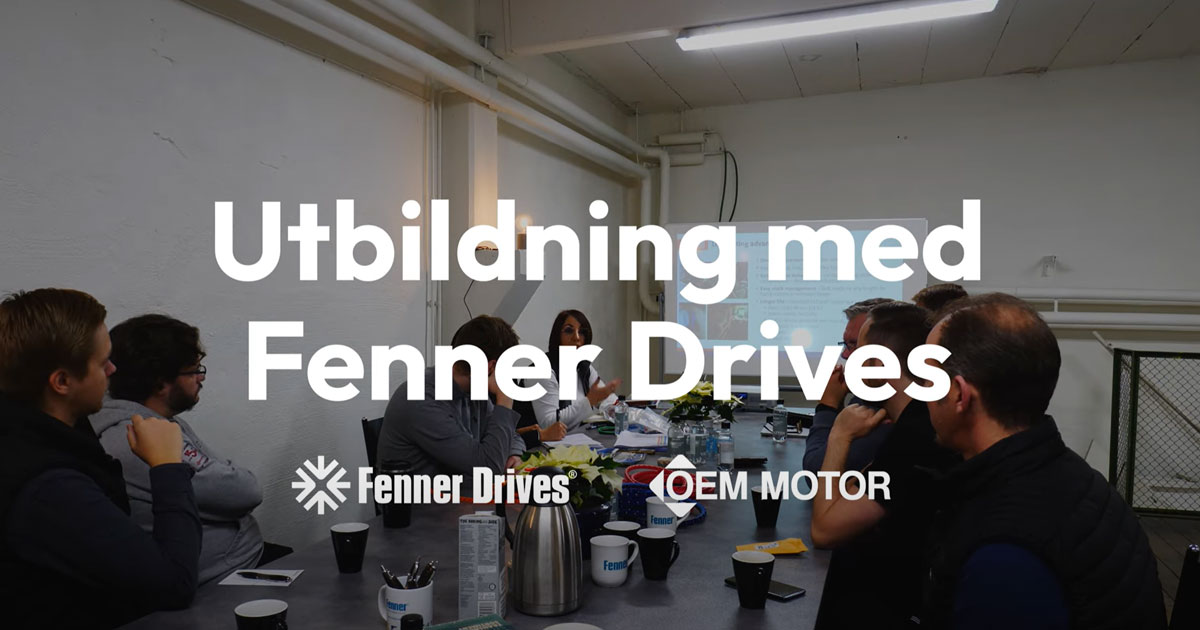 Utbildning med Fenner Drives – För en hållbar industri - OEM Motor